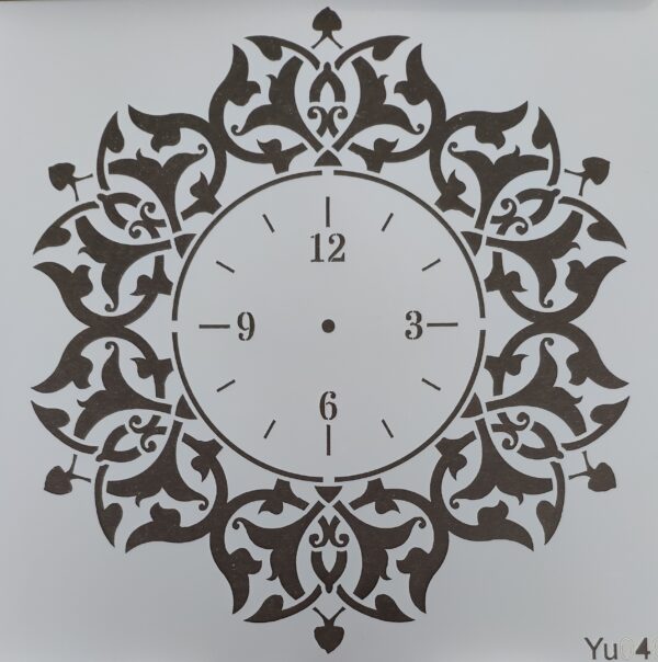 Sablon-Stencil "ceas" Yu047-Sabloane ceas-gtatarakis.com